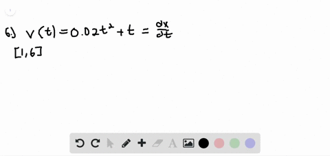 SOLVED:Find the displacement of a particle moving in a straight line with velocity v(t)=4 t-3 m ...
