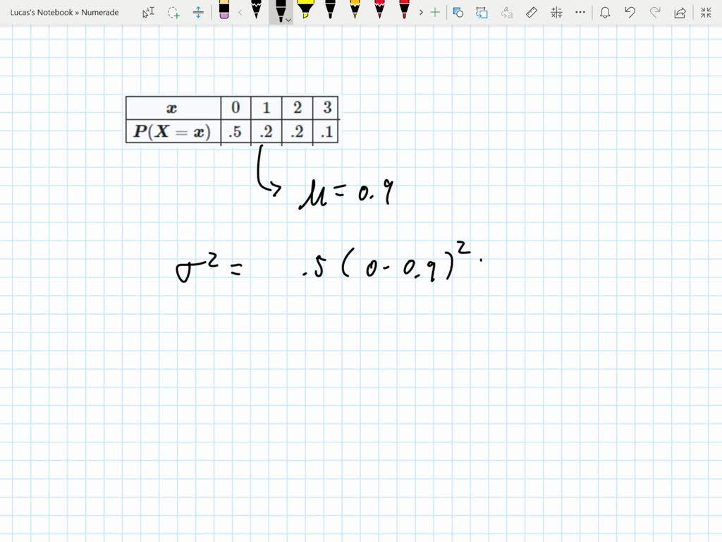 Calculate the standard deviation of X for each probability distribution. (You calculated the ...