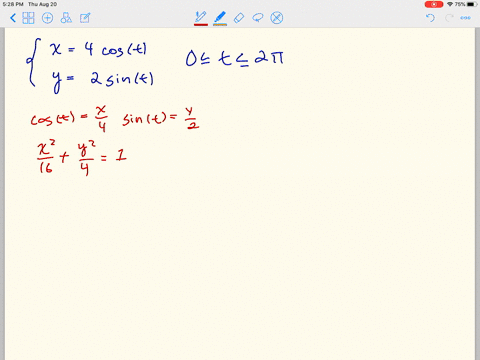 SOLVED:Exercises 1-18 give parametric equations and parameter intervals for the motion of a ...