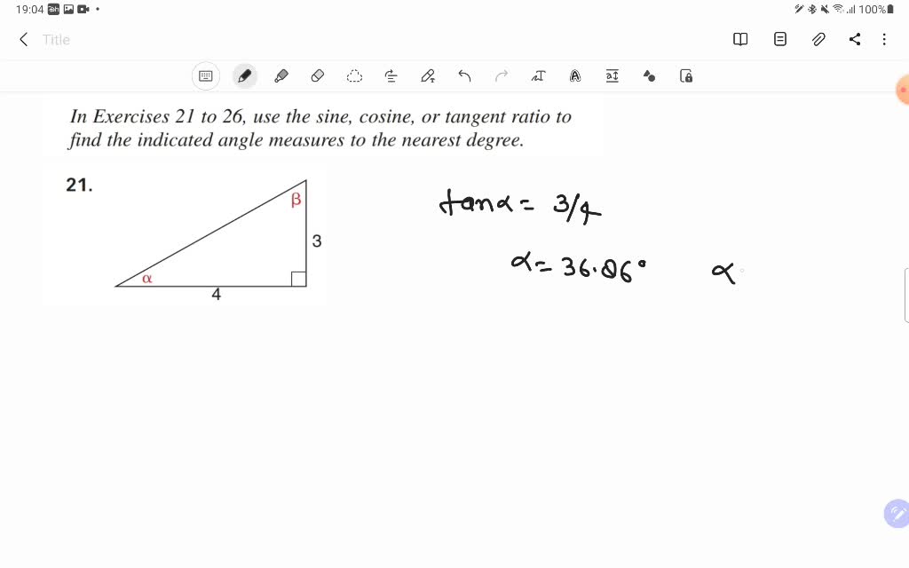 SOLVED:Use the sine, cosine, or tangent ratio to find the indicated ...