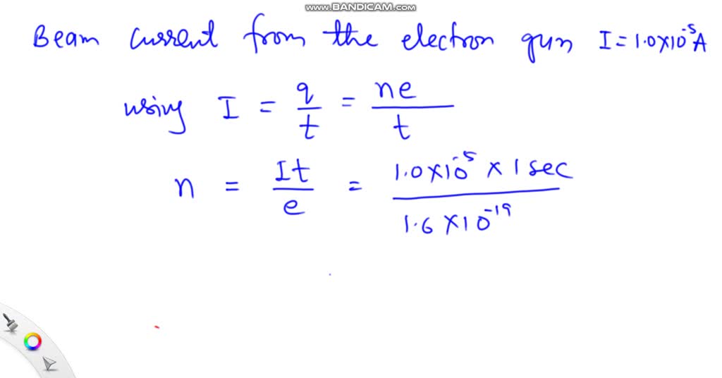 An electron gun in a TV set shoots out a beam of electrons. The beam ...