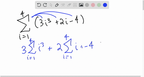 SOLVED:Use the summation properties and rules to evaluate each series ...