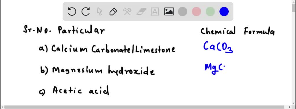 SOLVED:Write the chemical formula of each of the following: (a) calcium ...