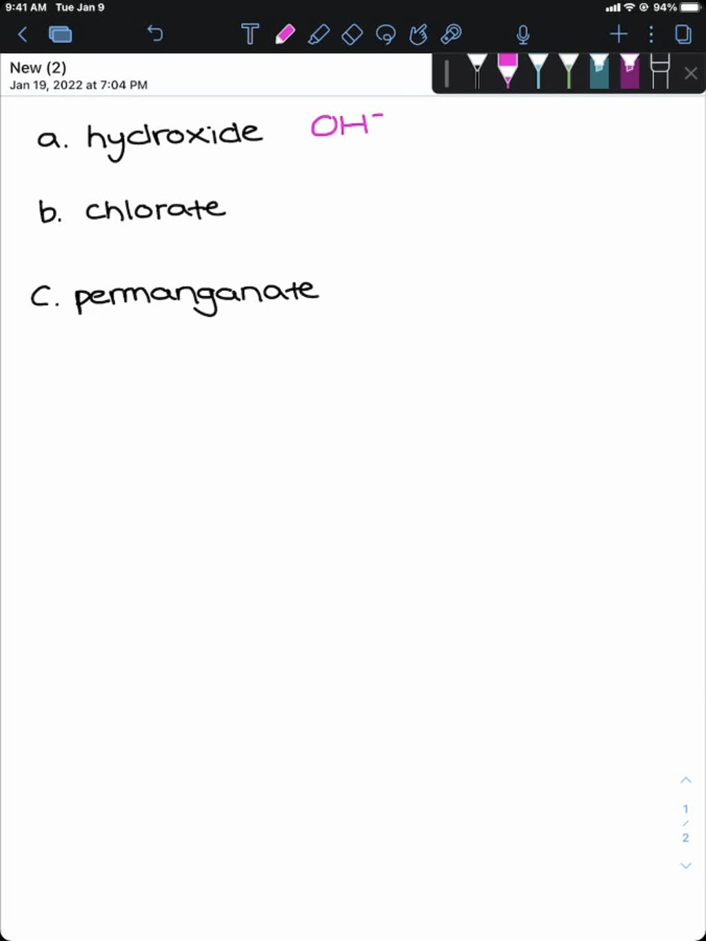 SOLVED:Write the formula and charge of (a) the hydroxide ion. (b) the ...