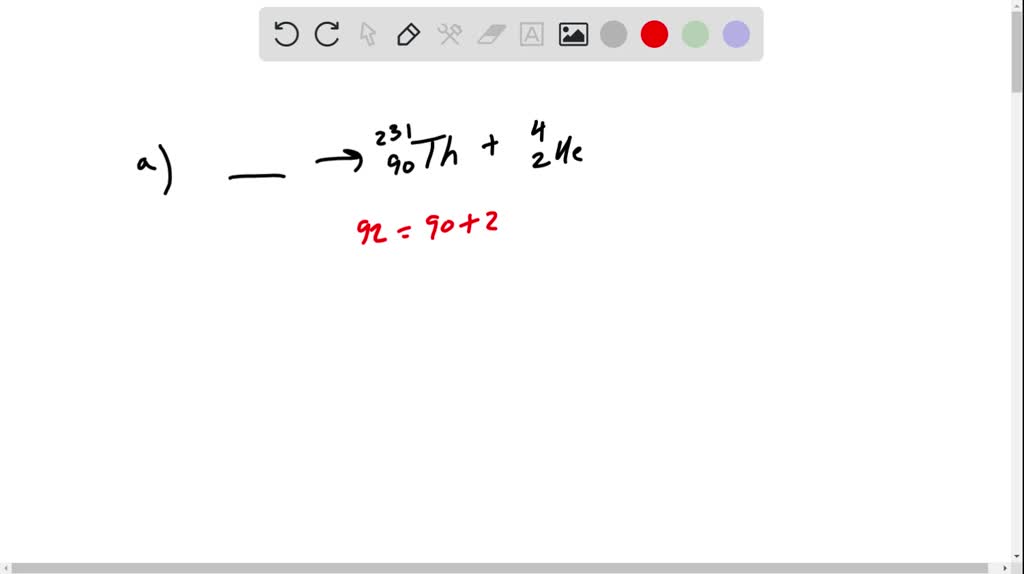 SOLVED:Thorium- 231 is the product of alpha emission. It is radioactive ...