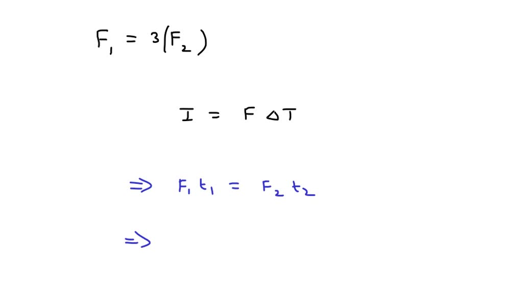 SOLVED:One average force F⃗1 has a magnitude that is three times as ...