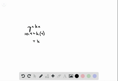 ⏩SOLVED:Use the direct variation equation y=kx to find k, and then ...