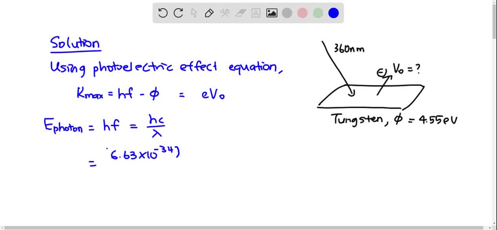 SOLVED:Given that the work function of tungsten is 4.55 eV, what is the ...