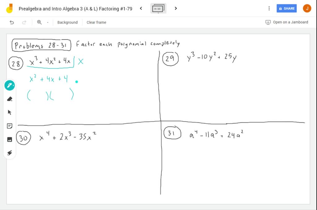 SOLVED Factor X 3 4 X 2 4 X