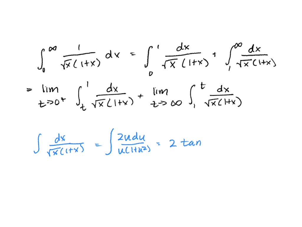 Improper Integrals That Are Both Type 1 And Type 2 The Integral ∫a X F