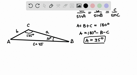 SOLVED:Using the Law of Sines. Use the Law of Sines to solve the ...