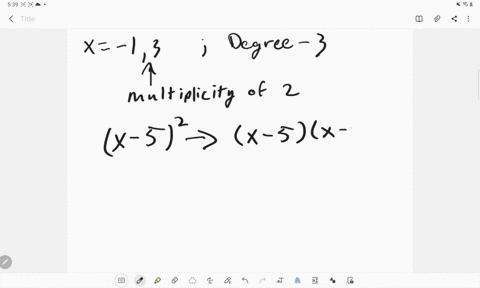SOLVED:Find a polynomial function whose real zeros and degree are given ...