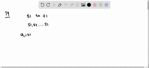 SOLVED:Find the sum of all the integers from 51 to 71.