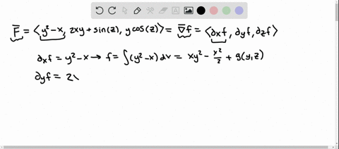 SOLVED:Determine whether 𝐅 is conservative. If so, find a function f such that 𝐅=∇f. 𝐅(x, y, z ...