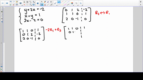 SOLVED:Use matrices to solve each system of equations. If the equations ...