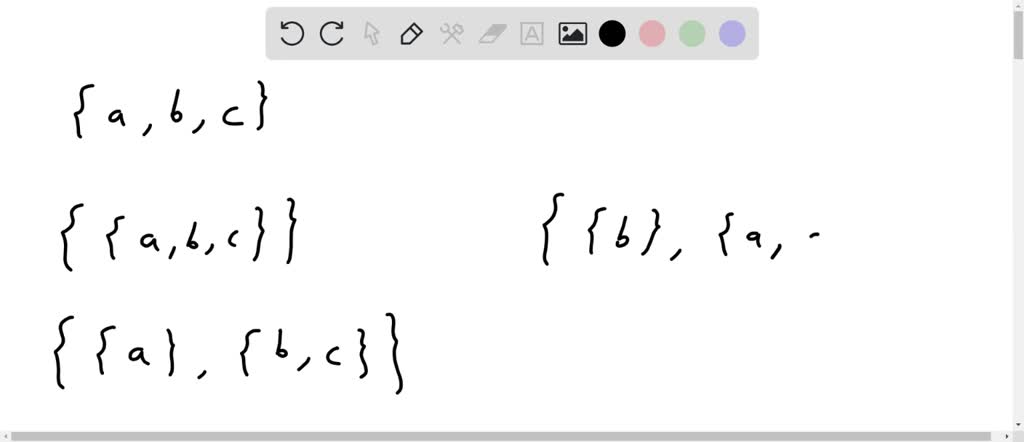 SOLVED:List all partitions of the set. {a, b, c, d}