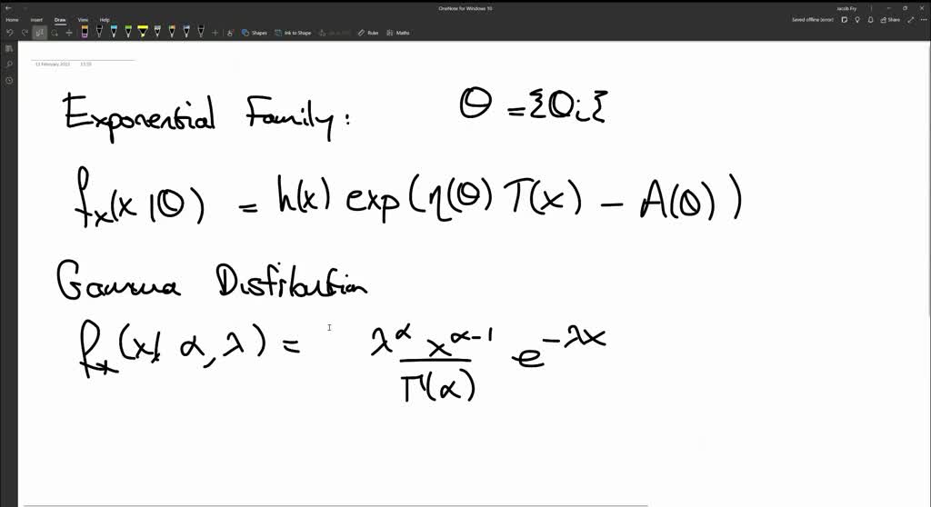 SOLVED: Show that the gamma distribution belongs to the exponential ...