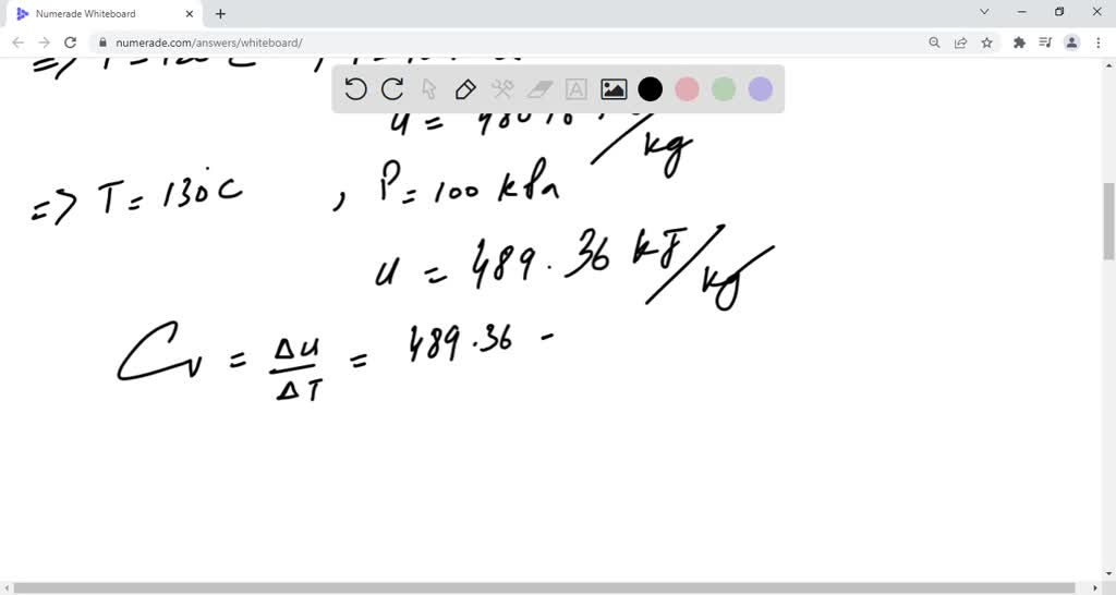 SOLVED:Estimate the constant specific heats for R-134 a from Table B.5. ...