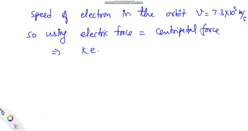 SOLVED:If the speed of the electron in Guided Example 19.4 were 7.3 ×10 ...