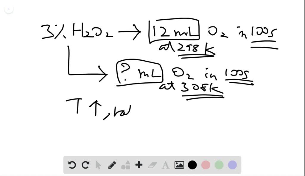 SOLVED:Suppose that a large volume of 3% hydrogen peroxide decomposes ...