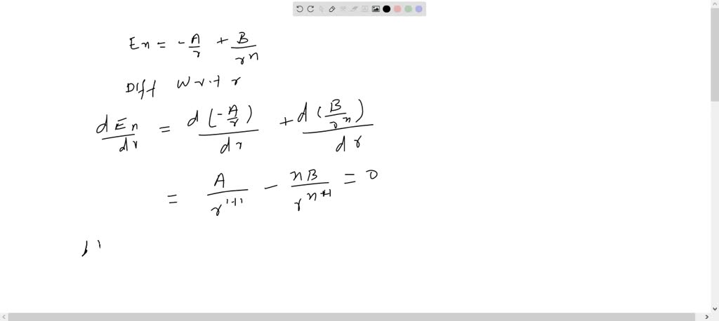 The net potential energy between two adjacent ions, EN, may be ...