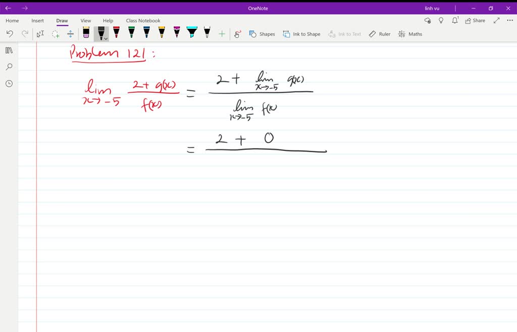In the following exercises, use the following graphs and the limit laws to evaluate each limit ...
