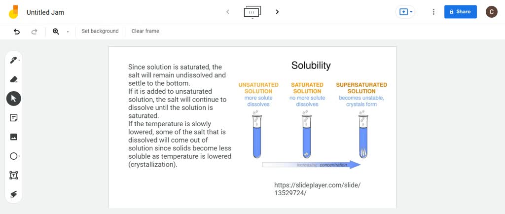 SOLVED:If a solution of a certain salt in water is saturated at some ...