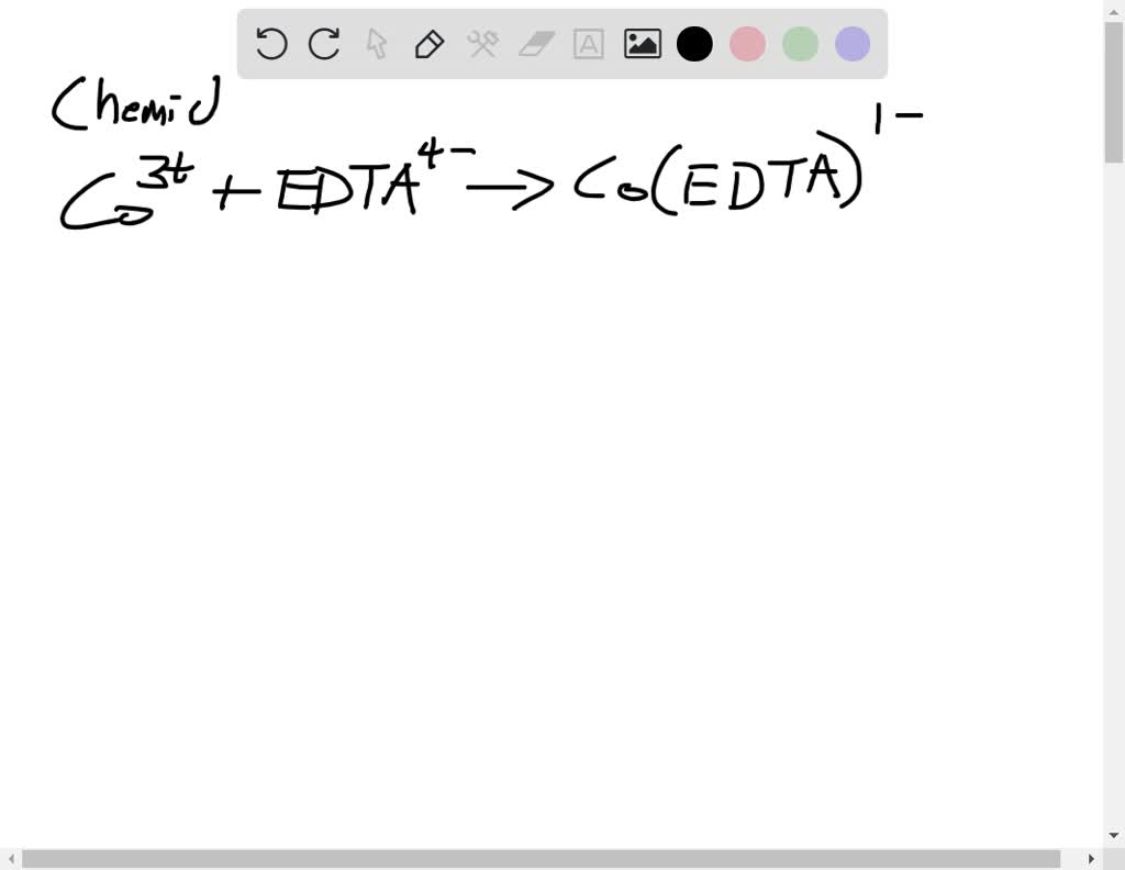 SOLVED:The cobalt(III) ion, Co^3+, forms a 1: 1 complex with EDTA^4 ...