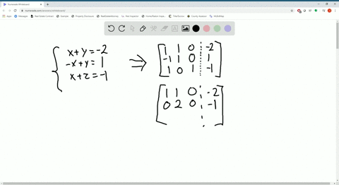 SOLVED:Use one of the matrices given in Exercise 6 to solve the system of equations. {x+y =-2 -x ...