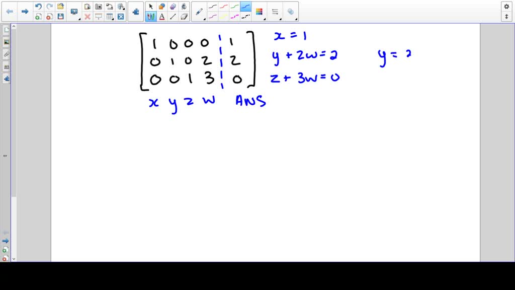 SOLVED:The reduced row echelon form of a system of linear equations is ...