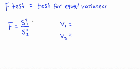 SOLVED:When one is computing the F test value, what condition is placed ...