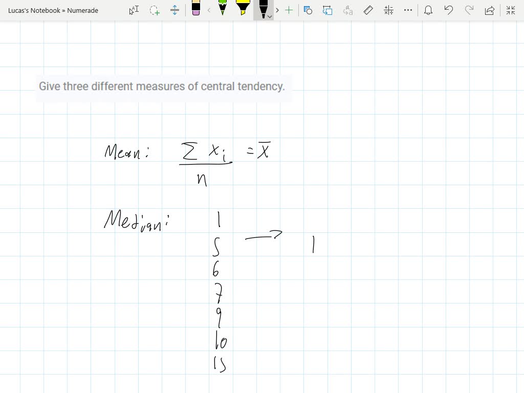 SOLVED:What are the most common measures of central tendency and spread?