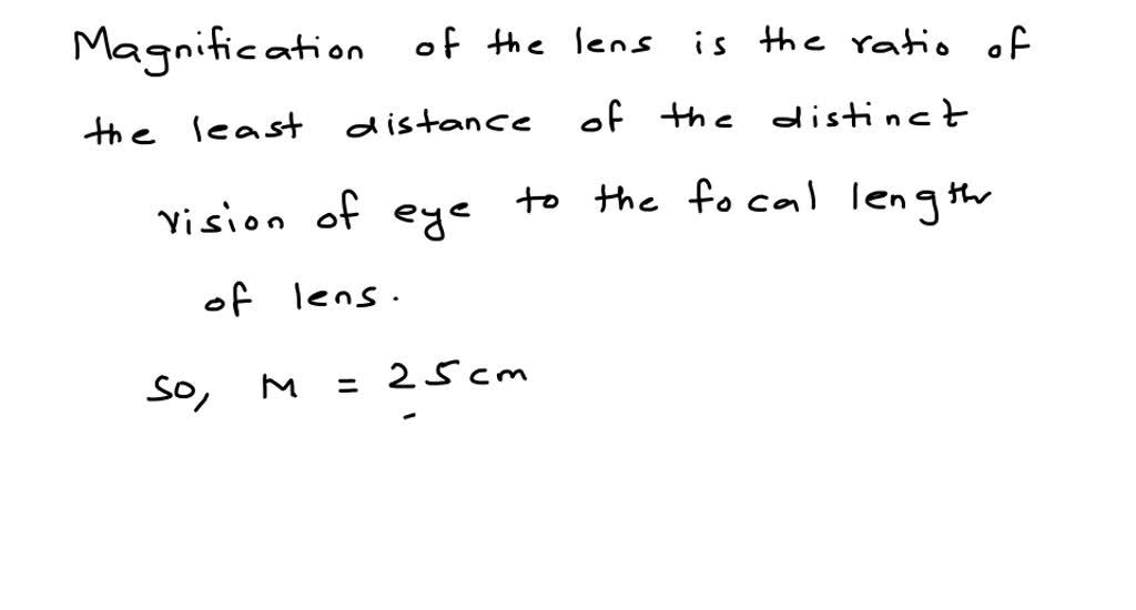 SOLVED A Magnifier Is Labeled 5 What Wonld Its Magnification Be If