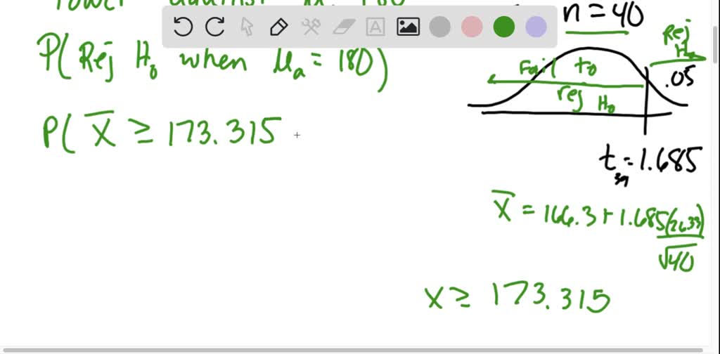SOLVED:Calculating Power of a Test For Example 1 in this section, find ...