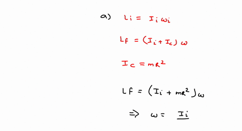 SOLVED:A merry-go-round (radius R, rotational inertia Ii ) spins with negligible friction. Its ...