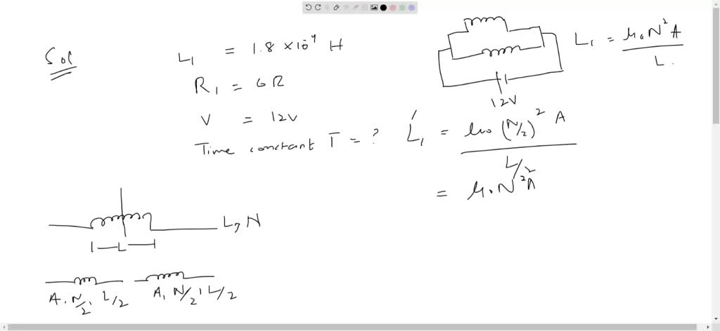 SOLVED:A uniformly wound solenoidal coil of self-inductance 1.8 ×10^-4 ...