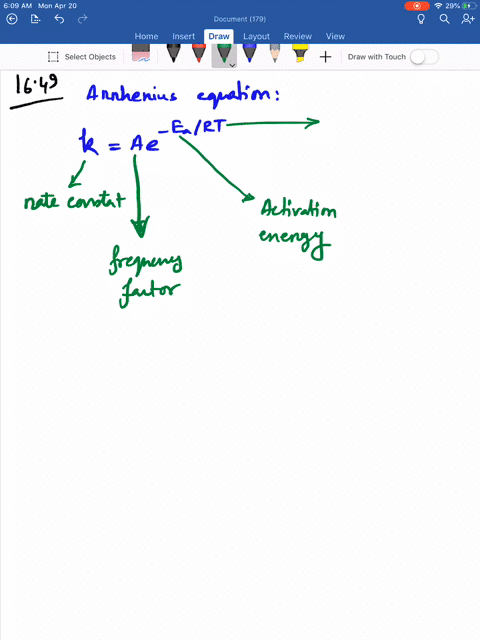 Solved Use The Exponential Term In The Arrhenius Equation To Explain