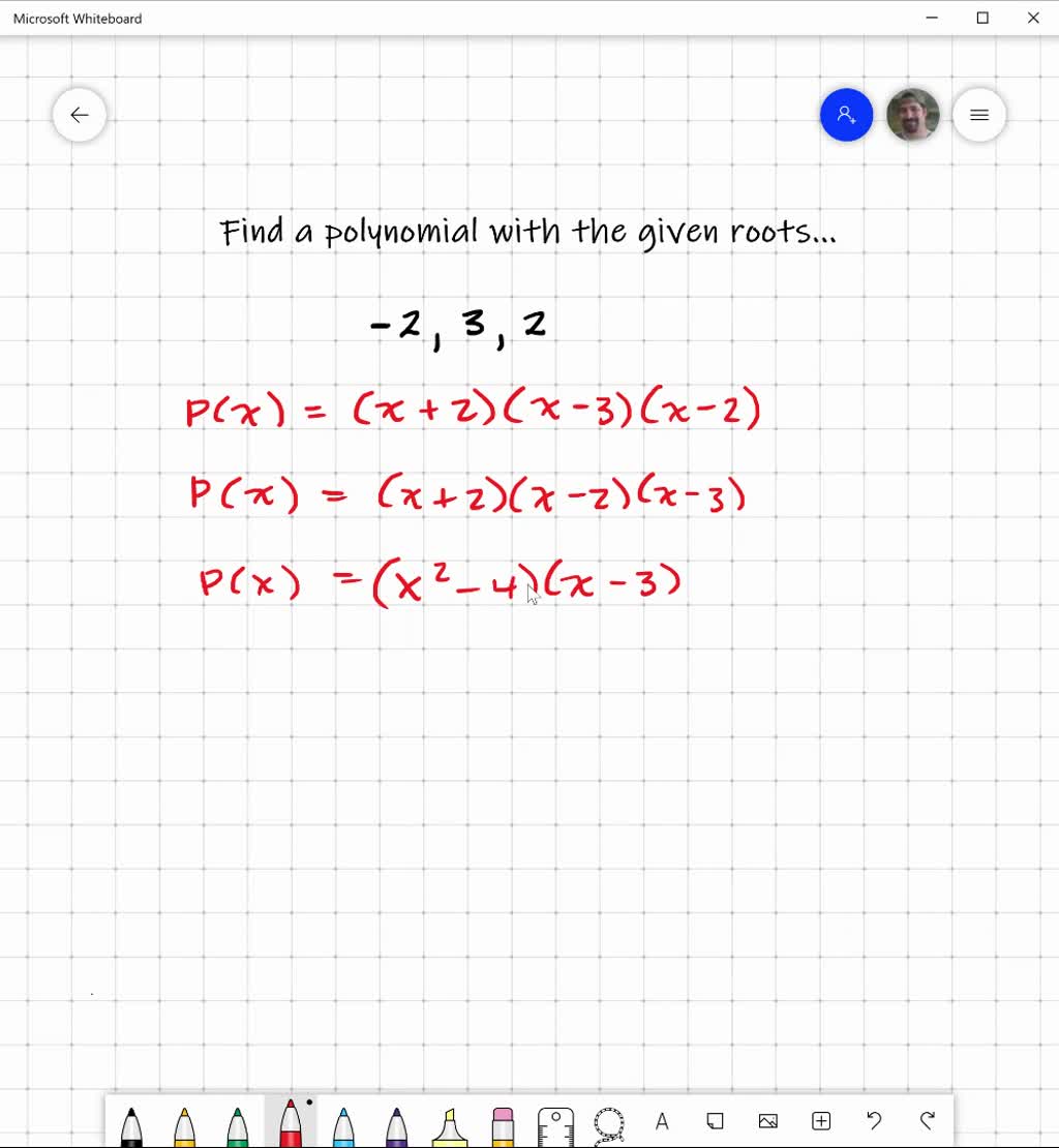 Solved Find A Polynomial Equation With Real Coefficients That Has The