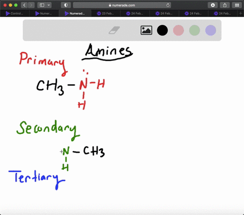 SOLVED:Classify each of the following amines as primary (1^∘), secondary (2^∘), or tertiary (3^∘)