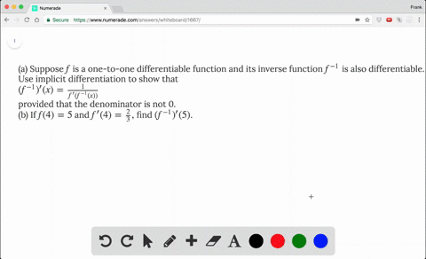 SOLVED:(a) Suppose f is a one-to-one differentiable function and its inverse function f^-1 is ...