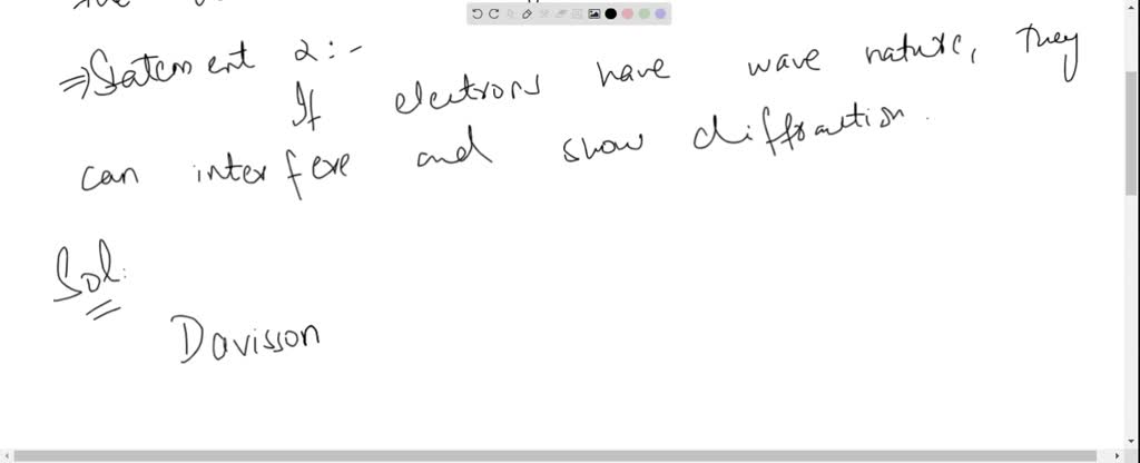 (A) Davisson-Germer experiment established the wave nature of electrons ...