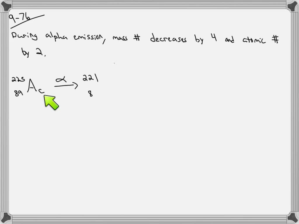 SOLVED:^225 Ac is an alpha emitter. In its decay process, it produces ...