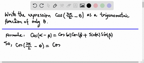 SOLVED:Write the expression as a trigonometric function of only θ, and use a graphing utility to ...