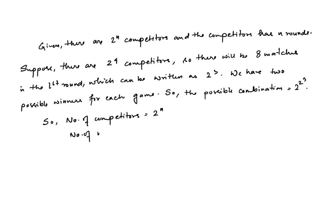 A conventional knock-out tournament (such as that at Wimbledon) begins ...