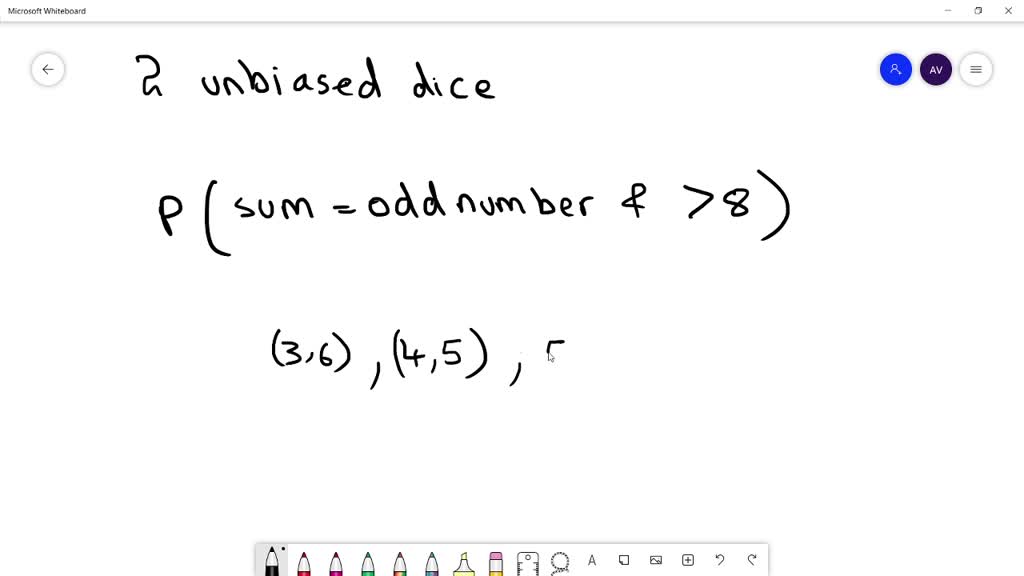SOLVED: Two unbiased dice are thrown simultaneously. Probability that ...