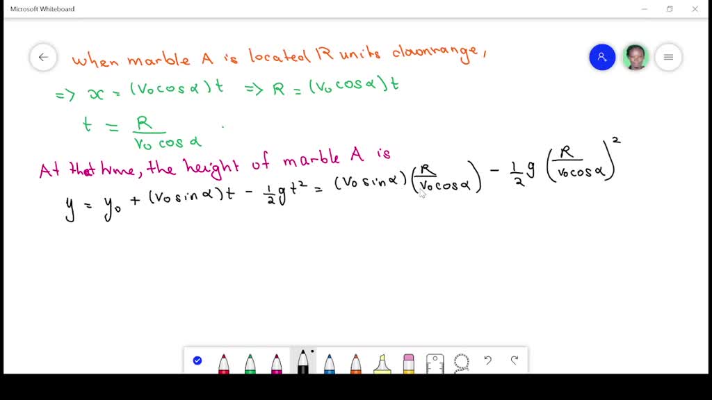 Colliding marbles The figure shows an experiment with two marbles ...