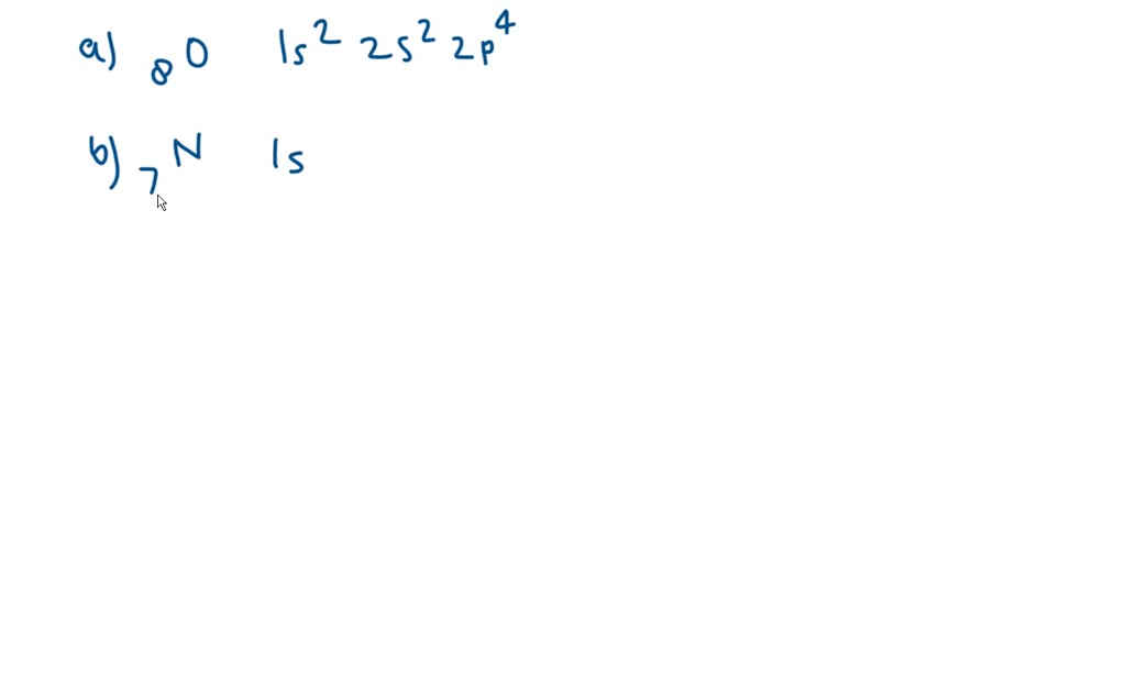 Give the ground-state electron configuration for each of the following elements: (a) Oxygen (b ...