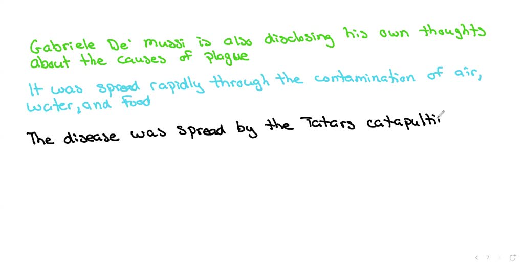 VIDEO solution:How does Gabriele de' Mussi initially explain the causes ...