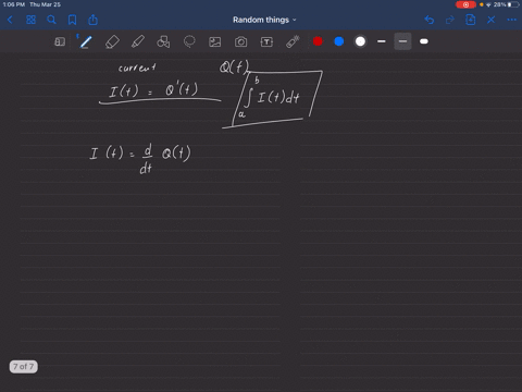 SOLVED:The current in a wire is defined as the derivative of the charge ...
