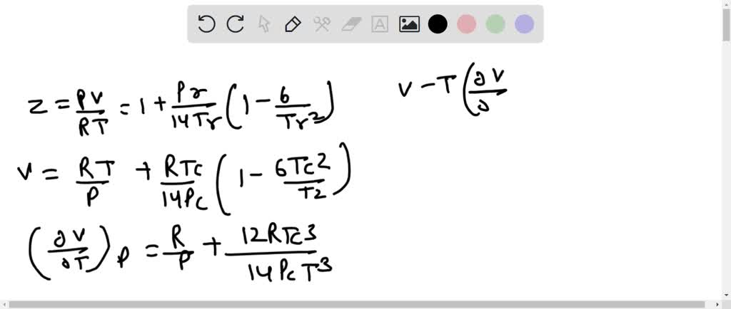 SOLVED:Consider the following equation of state, expressed in terms of ...